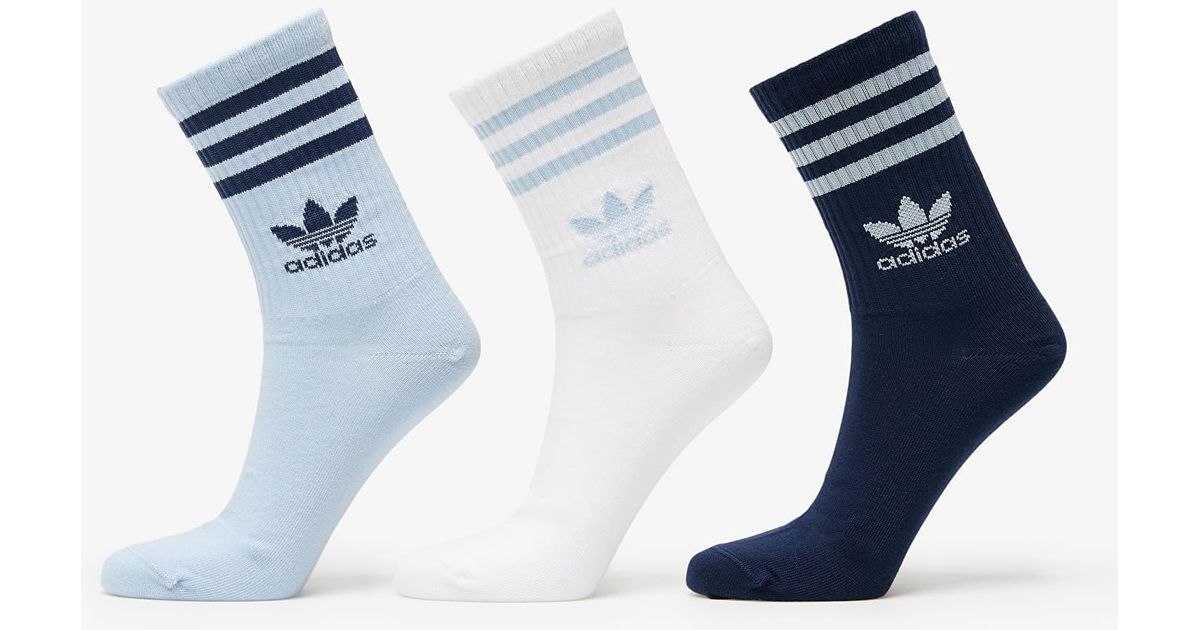 adidas Originals Adidas 3 Stripes Crew Sock 3-Pack Wonder/ Night in ...