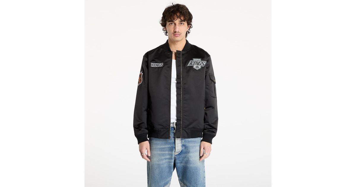 Mitchell & Ness Jacket Nhl Team Leader Satin Vintage Logo Kings Bomber ...