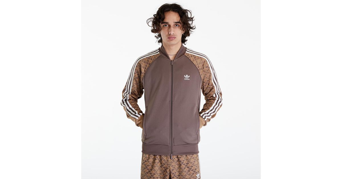 adidas Originals Adidas Sstr Classic Mono Track Top Earth Strata in ...