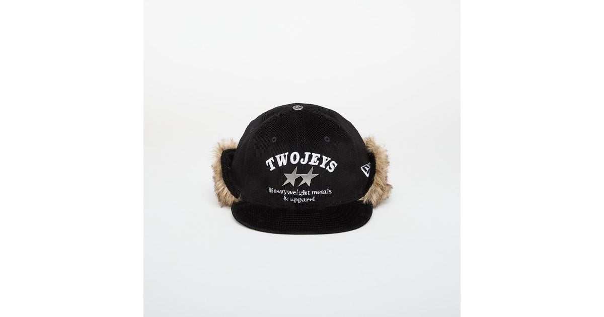 Twojeys Cap X New Era 59Fifty Downflap in Black | Lyst