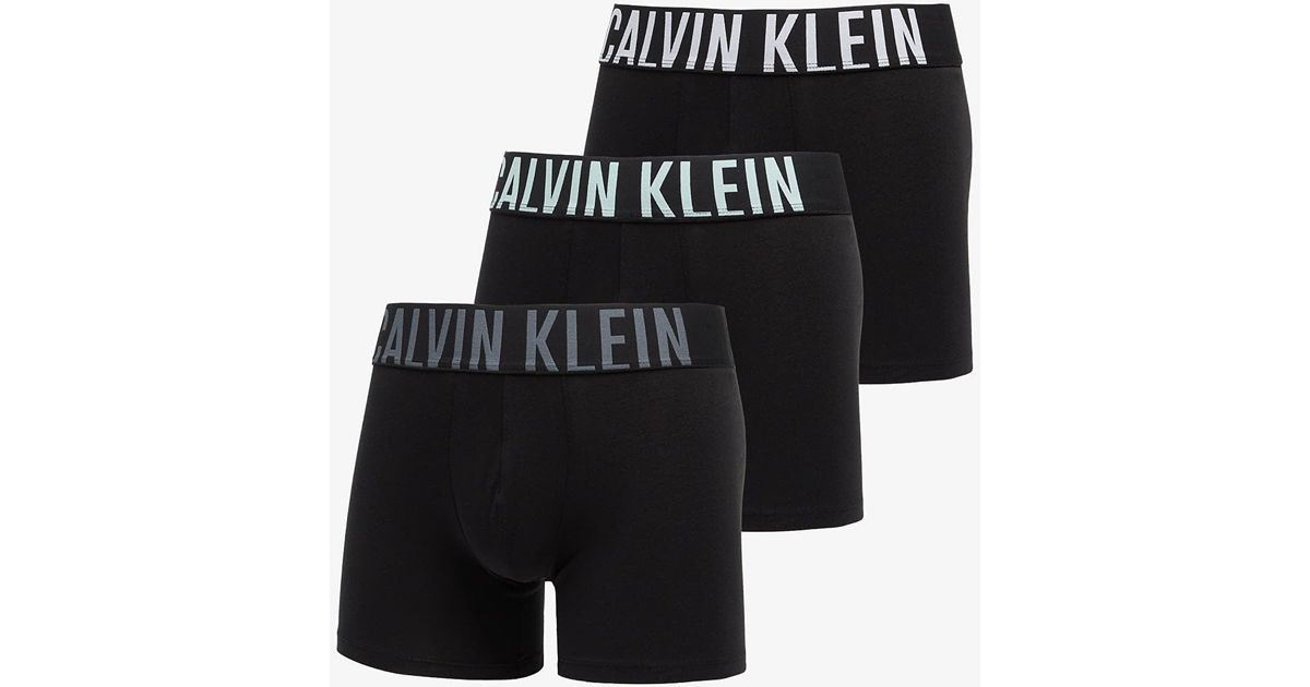 Calvin Klein Boxer Brief 3-Pack in Black for Men | Lyst
