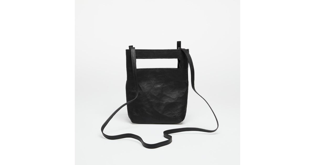 Y-3 Bag Crinkle Leather Mini Bag in Black | Lyst