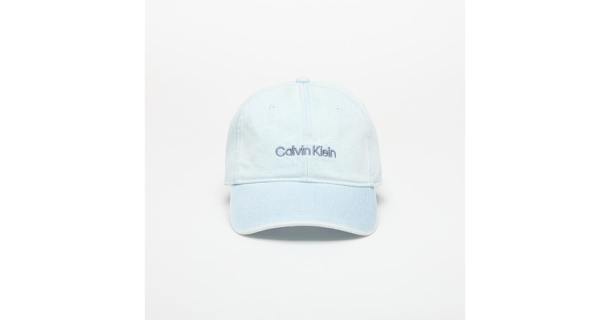 Calvin Klein Jeans Logo Embroidery Cap in Blue | Lyst