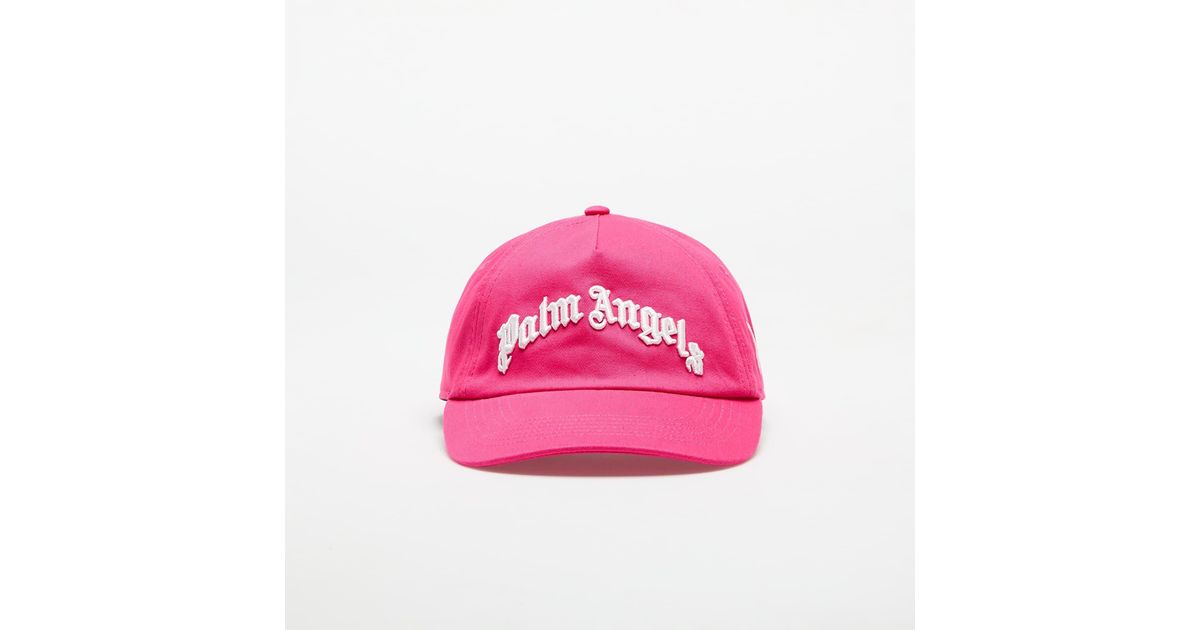 Palm Angels Cap Curved Logo Cap Fuchsia/ Soft in Pink | Lyst