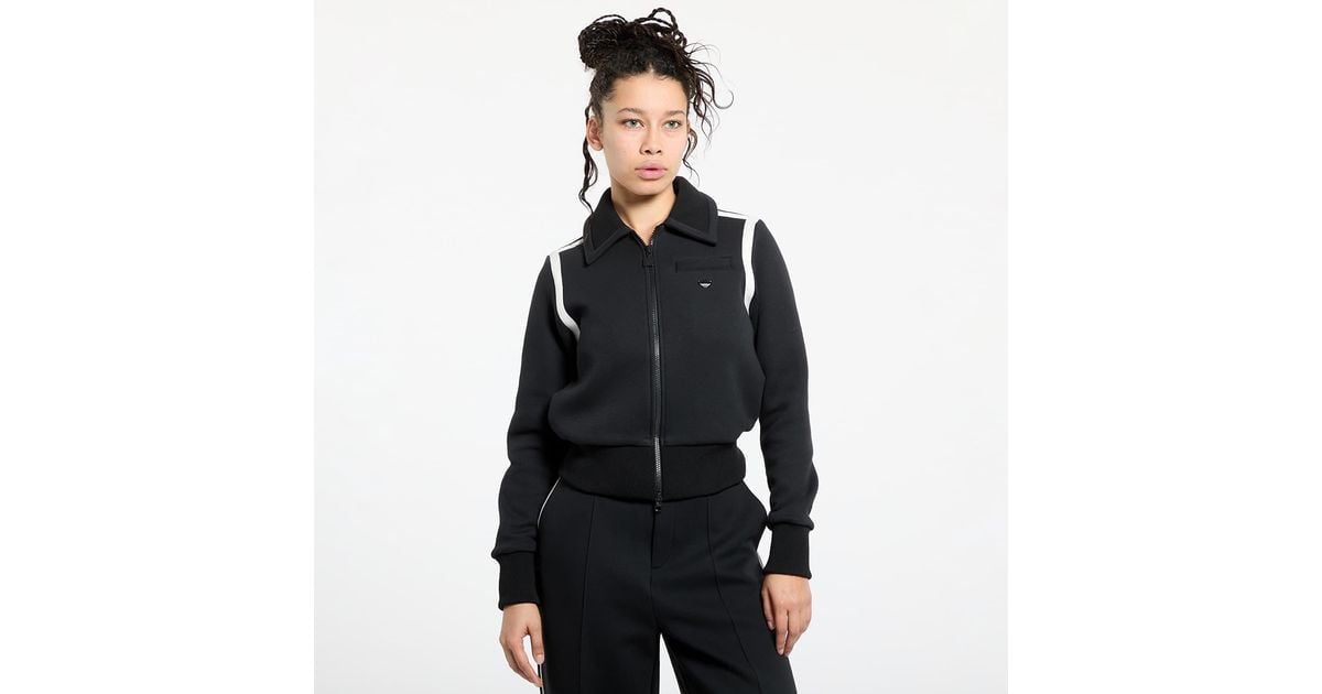 adidas Originals Jacket Adidas Premium Collared Track Top in Black | Lyst