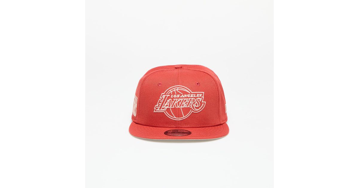 KTZ Cap Los Angeles Lakers Nba Wordmark 9Fifty Cap Light in Red | Lyst