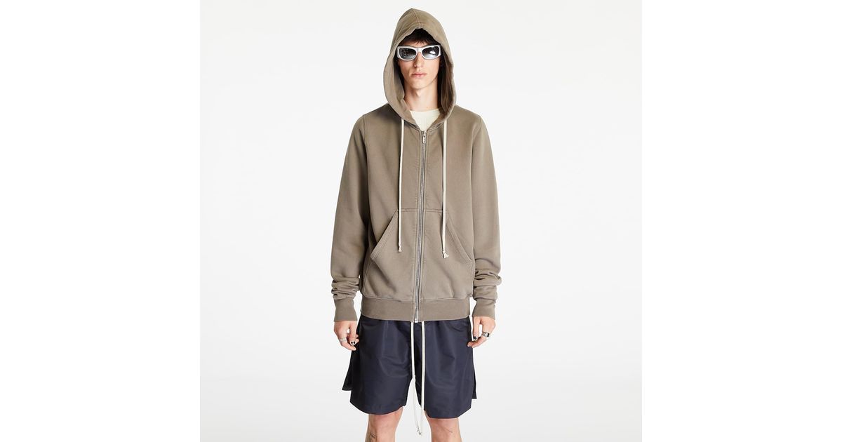 Rick Owens Jason S Full-zip Hoodie Dust/ Pearl in Brown for Men | Lyst