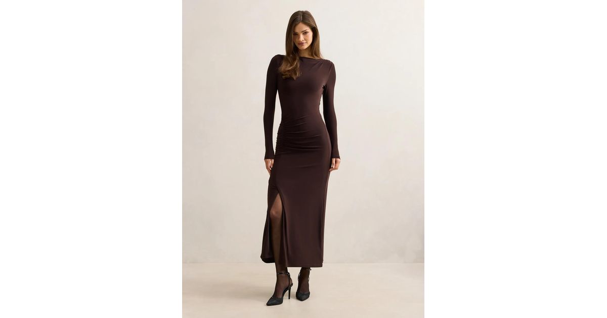 Forever New Cherie Jersey Maxi Dress in Natural | Lyst UK