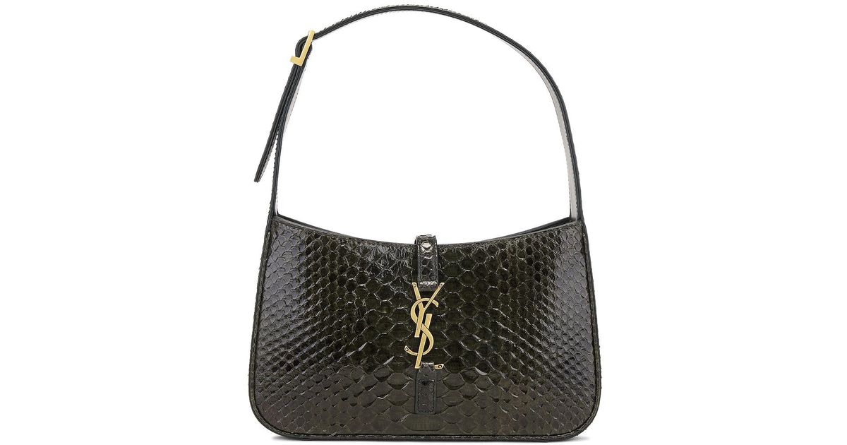 Saint Laurent Python Le A 5 7 Shoulder Bag in Black | Lyst