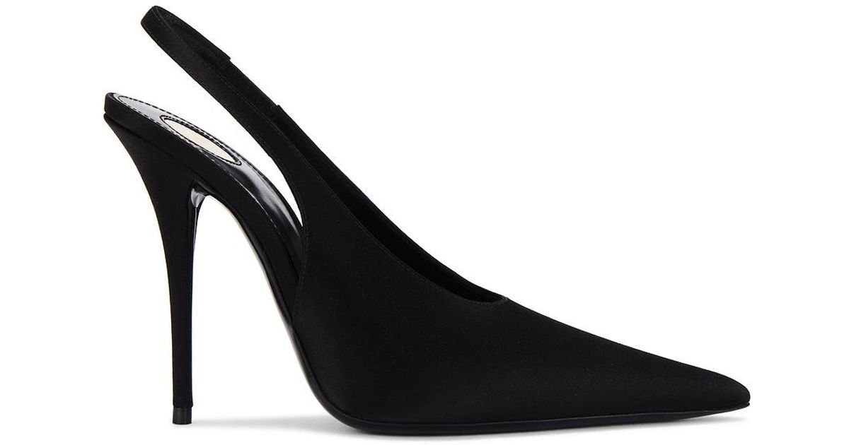 Saint Laurent Mug Slingback Pump in Black | Lyst