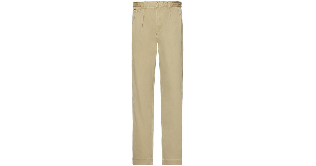 Polo Ralph Lauren Heritage Chino Pleated Pant in Natural for Men | Lyst