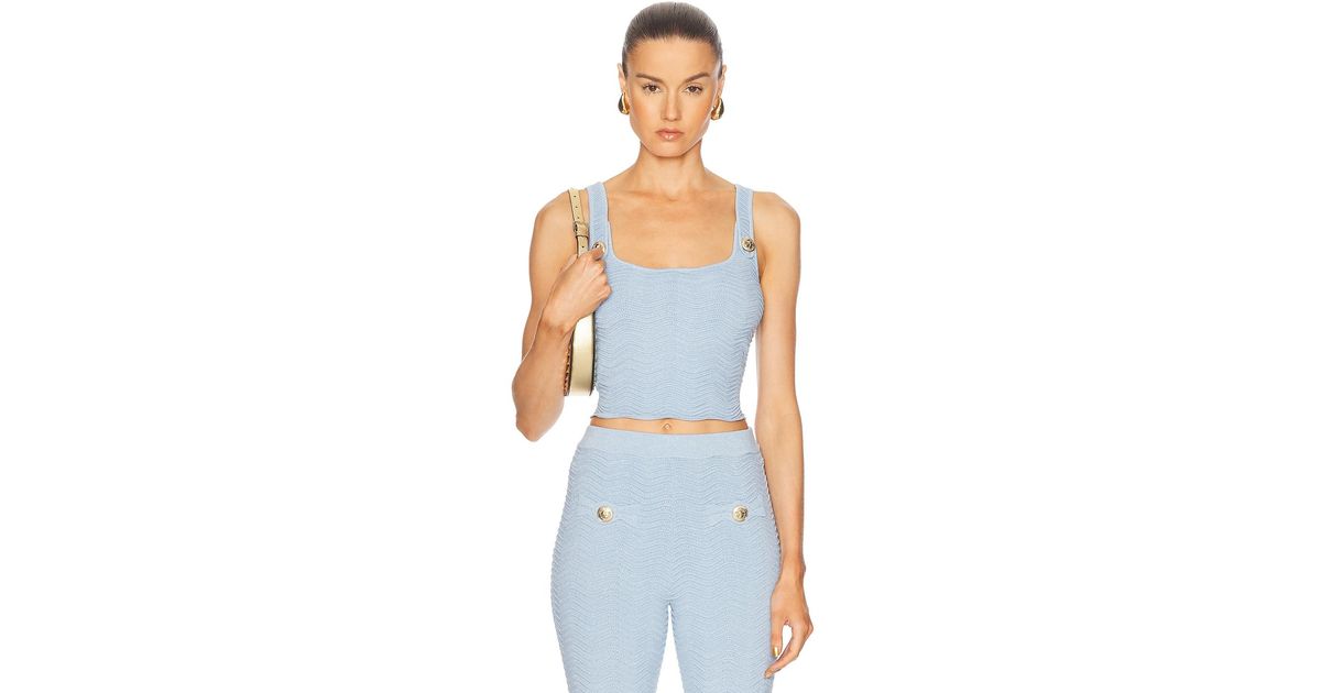 retroféte Aloe Top in Blue | Lyst
