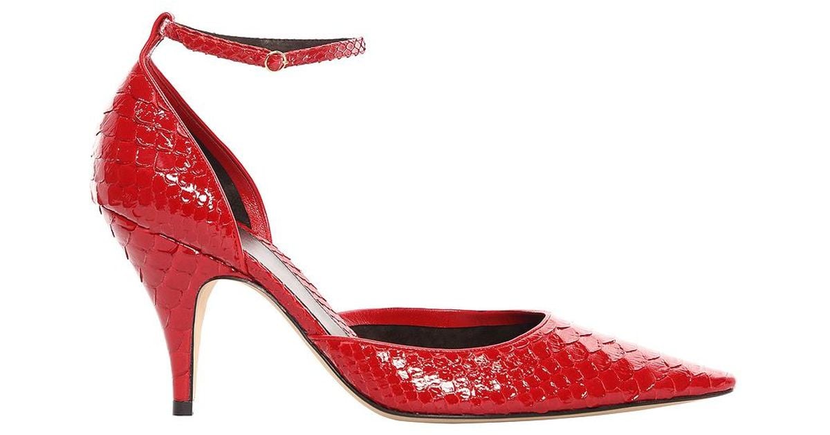The Row Uxor D'orsay Python Pump in Red | Lyst The Row Uxor D'orsay Python Pump in Red | Lyst