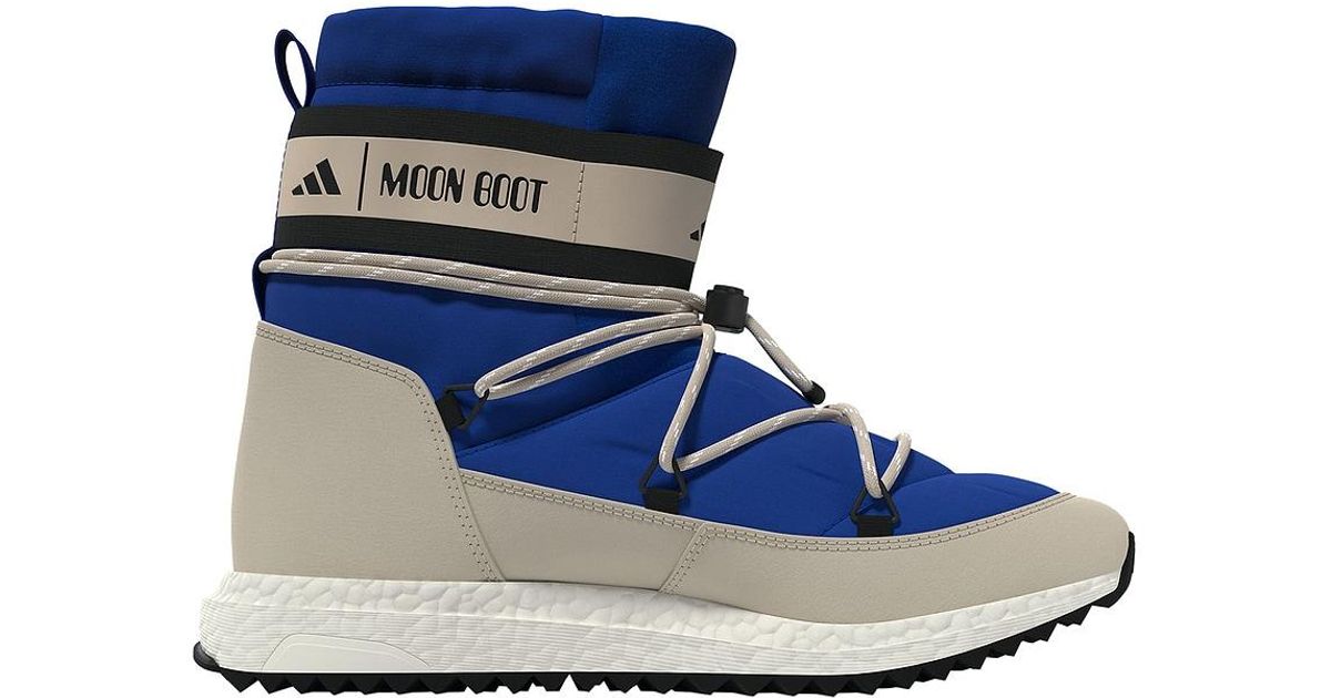 adidas Originals X Moon Boot Moonboost High Boot in Blue | Lyst