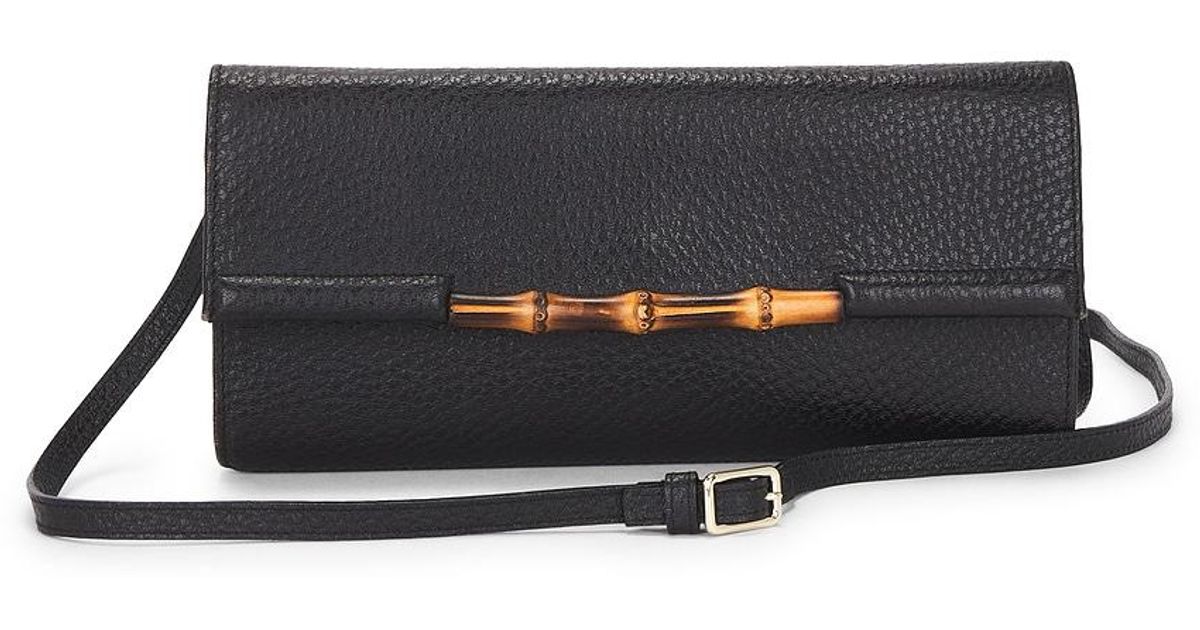 Gucci Bullet Wallet On Strap in Black | Lyst