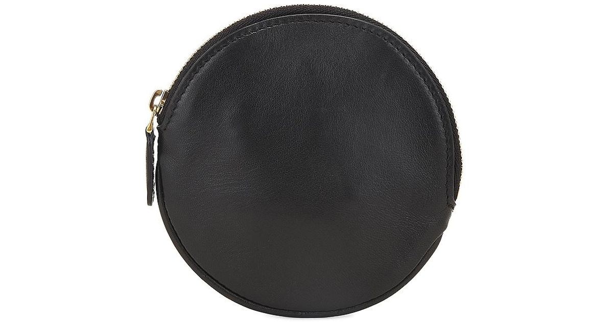 The Row Round Pouch in Black | Lyst