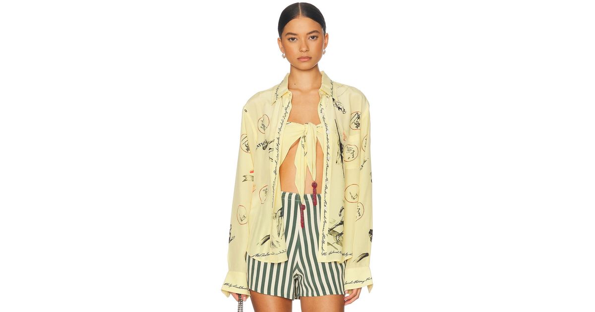 Bode Games Top in Yellow | Lyst