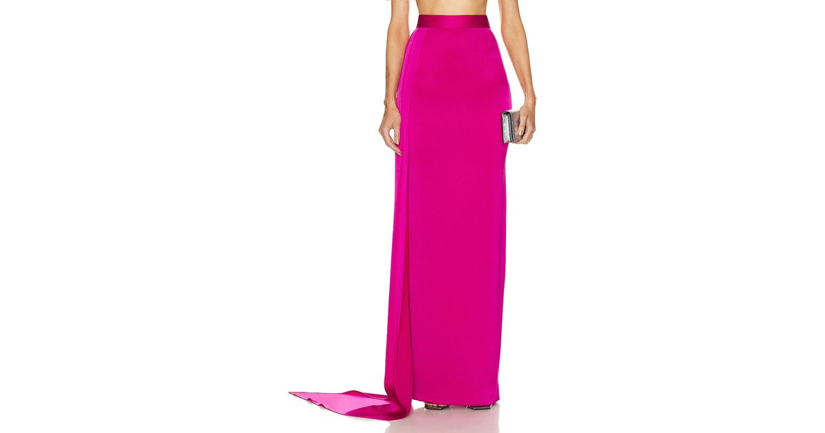 Alex Perry Column Sash Skirt in Pink | Lyst
