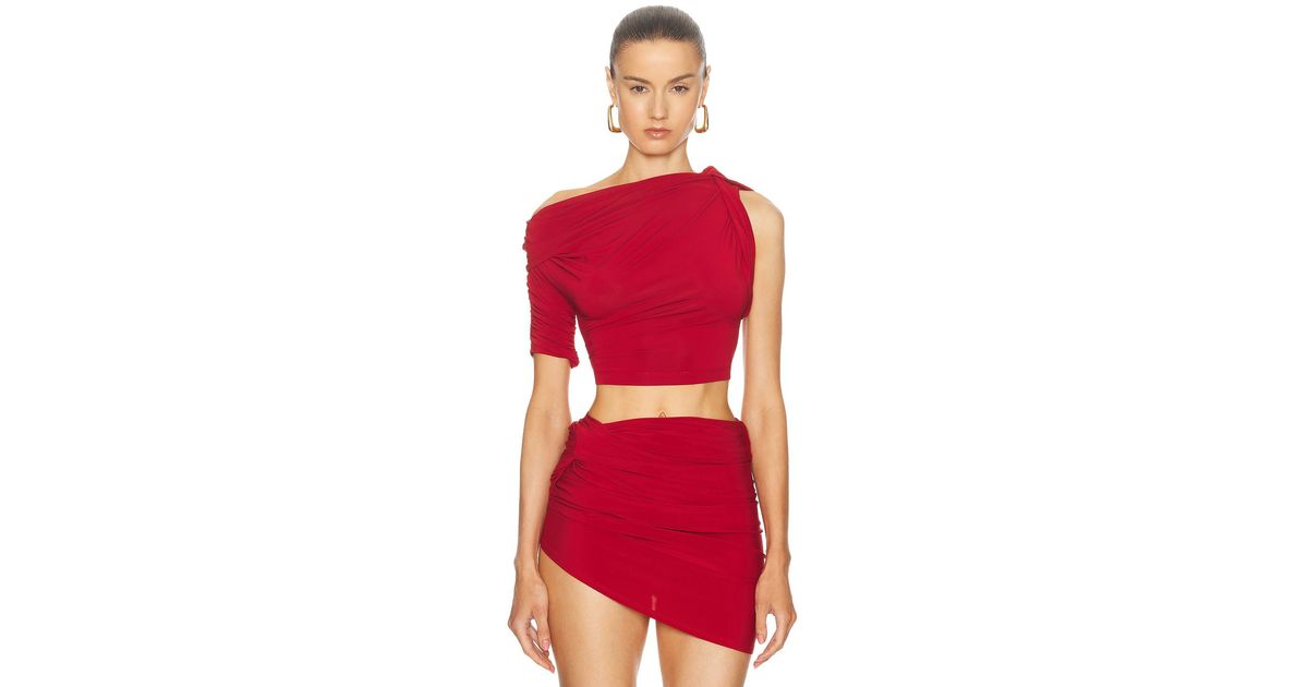 Jacquemus Le Haut Drapeado Mc in Red | Lyst