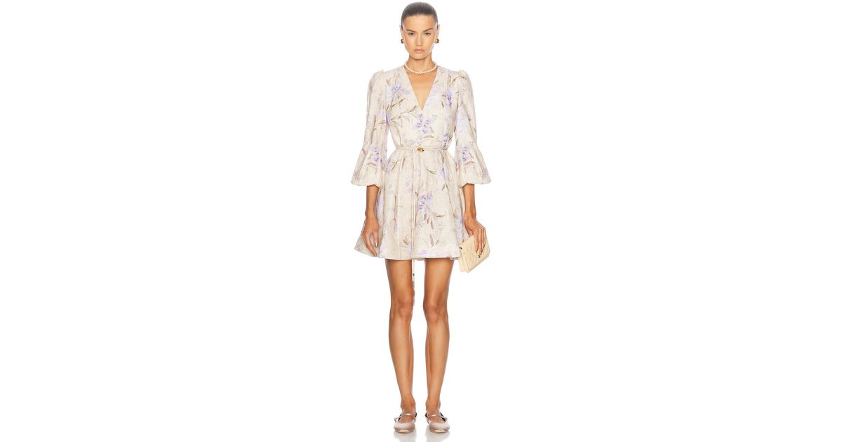 Zimmermann Eden Belted Flip Dress in White | Lyst