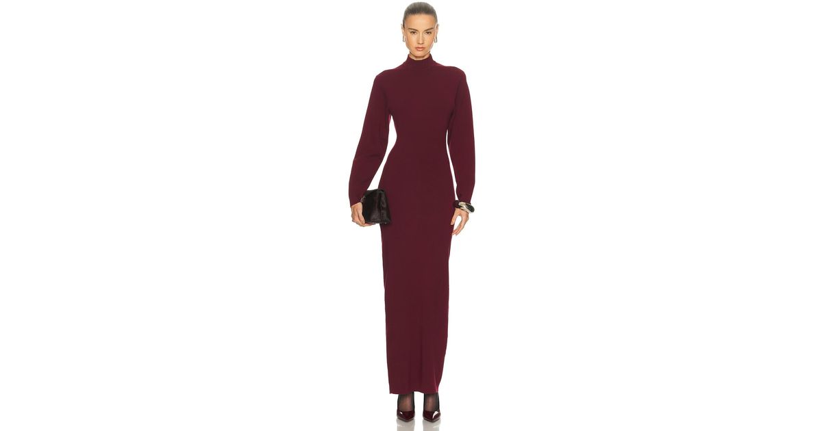 SRG Gloria Mock Neck Maxi Dress in Red | Lyst