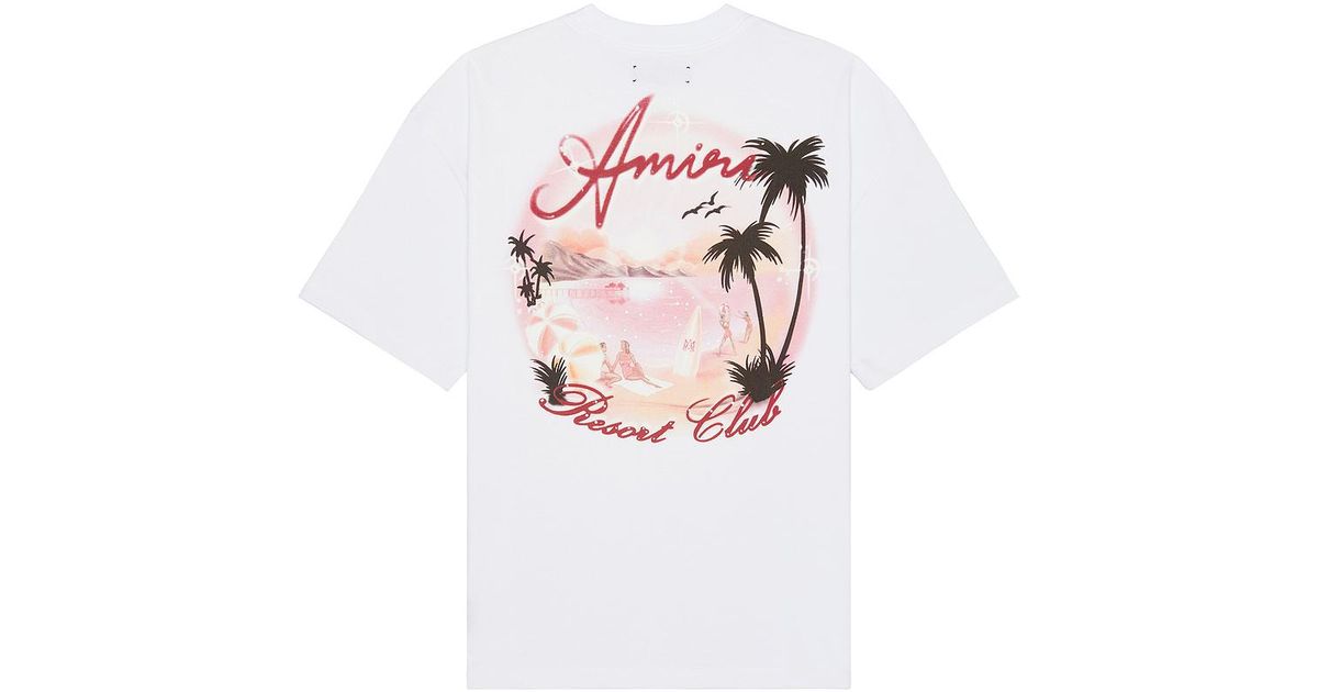 Amiri Airbrush Oversized Tee in Pink for Men | Lyst