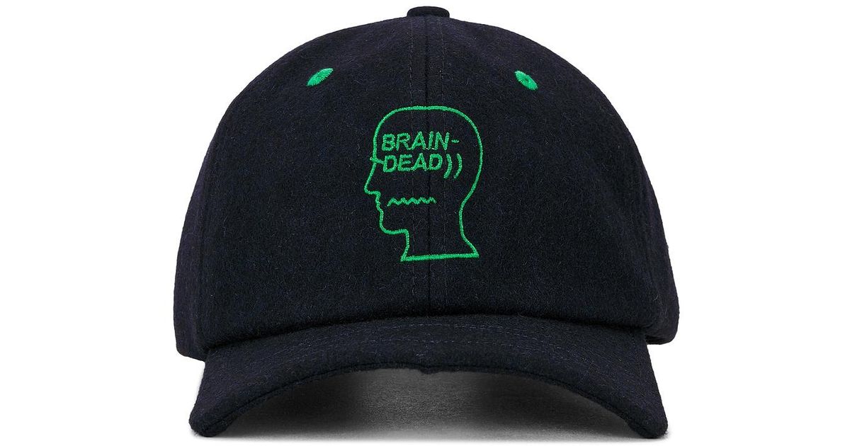 Brain Dead Batwing Logohead Flannel Hat in Black for Men | Lyst
