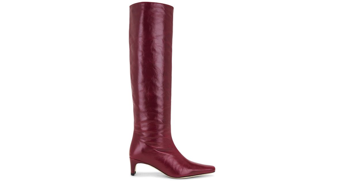 STAUD Wally Boot in Red | Lyst