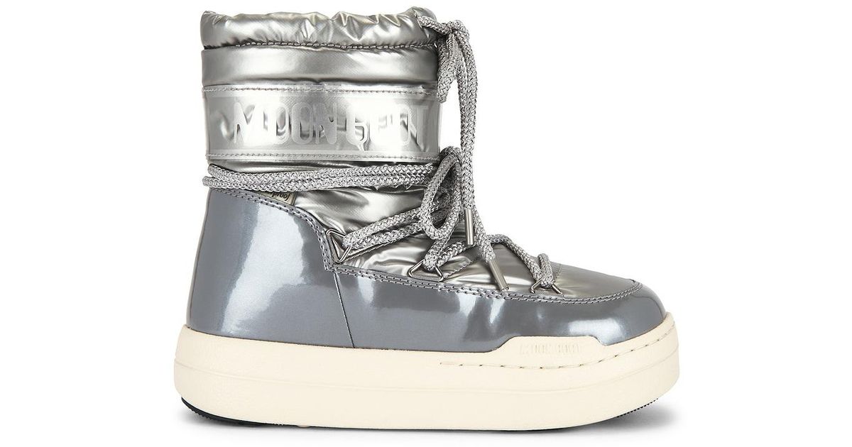 Moon Boot Kids Junior Park Boot in Metallic | Lyst