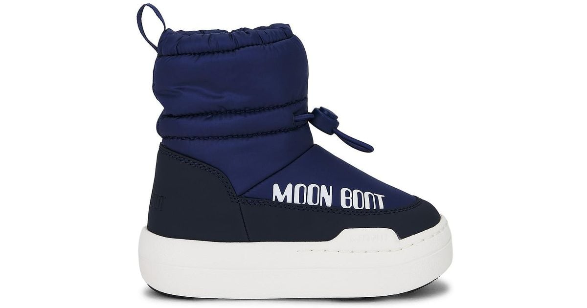 Moon Boot Junior Park Tube Mid Waterproof Boot in Blue | Lyst