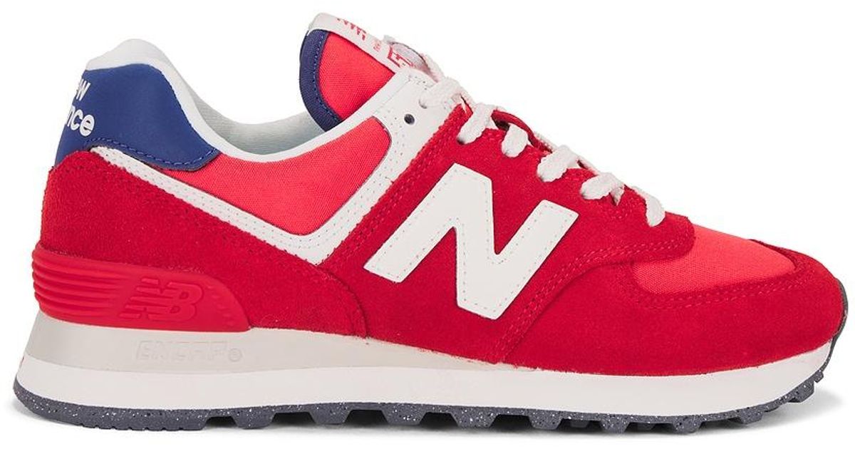 New Balance 574 Sneaker in Red | Lyst