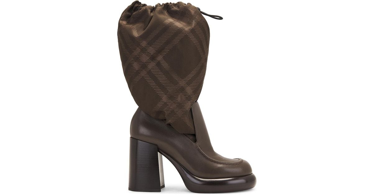 Burberry Calf Boot in Black | Lyst