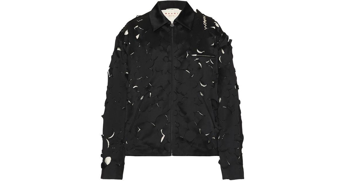 Marni Laser Cut Jacket in Black for Men | Lyst