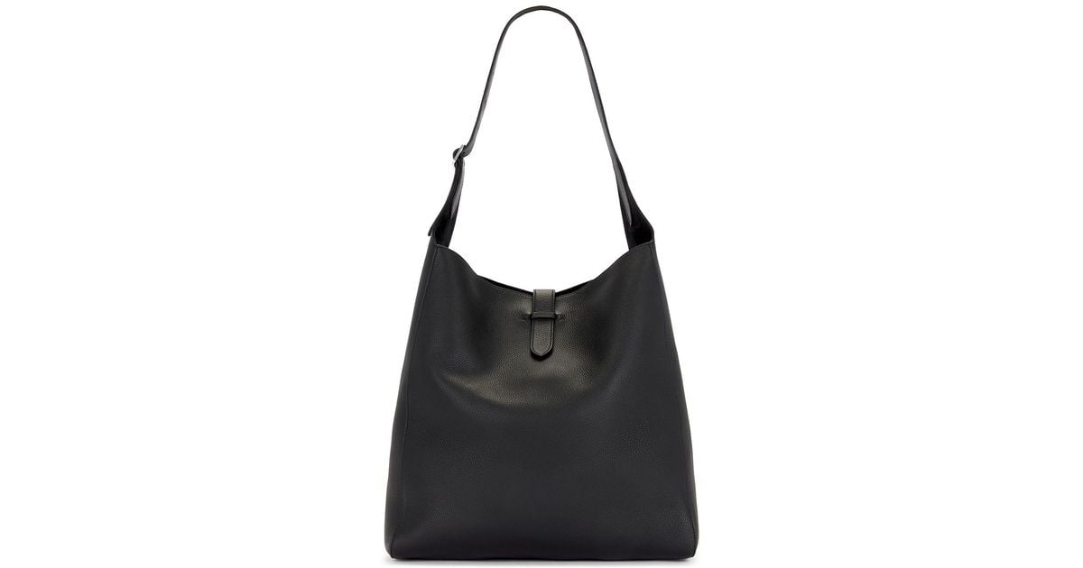 The Row Blake Hobo Lux Grain Bag in Black | Lyst