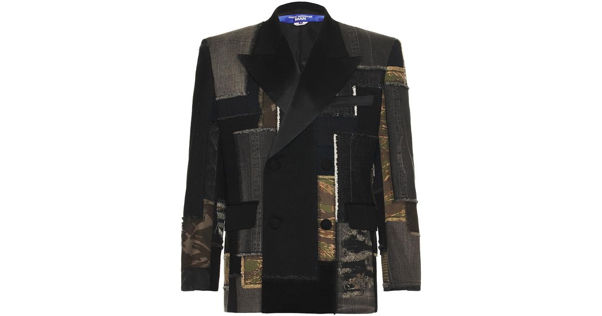 Junya Watanabe Denim And Multi Fabrics Patchwork Jacket in Black for ...