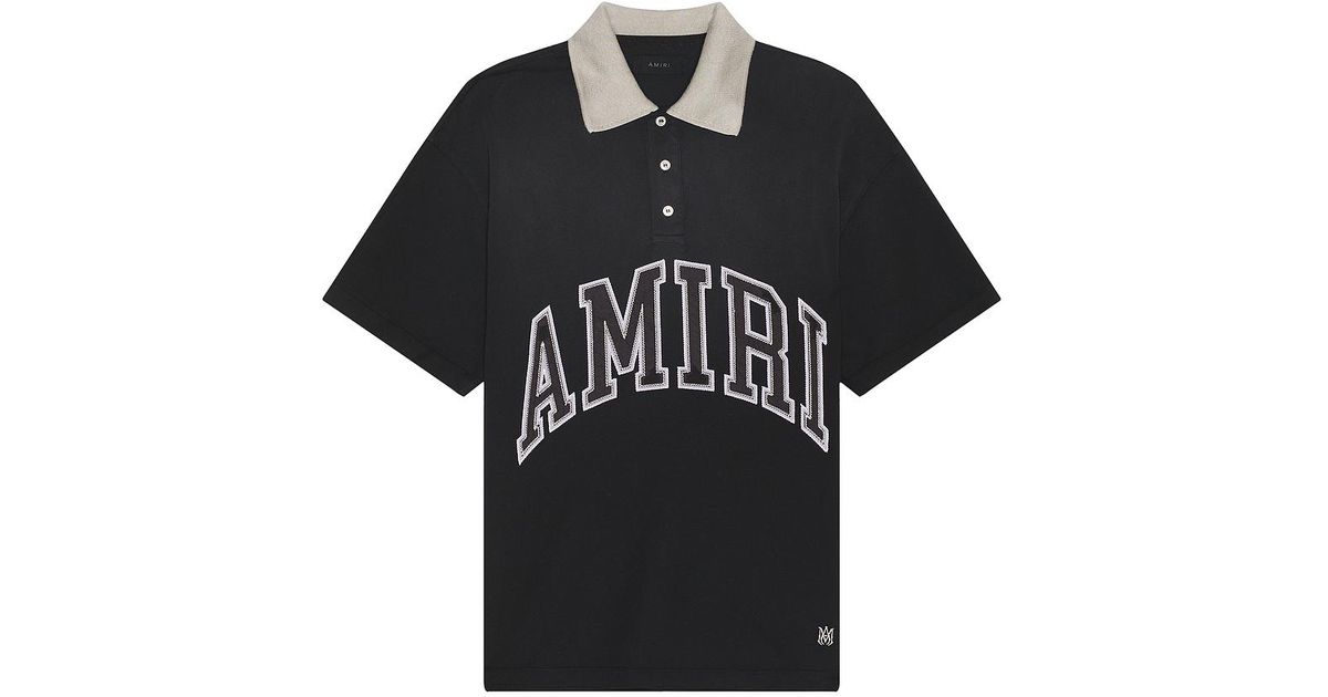 Amiri Vintage Oversized Polo in Black for Men | Lyst