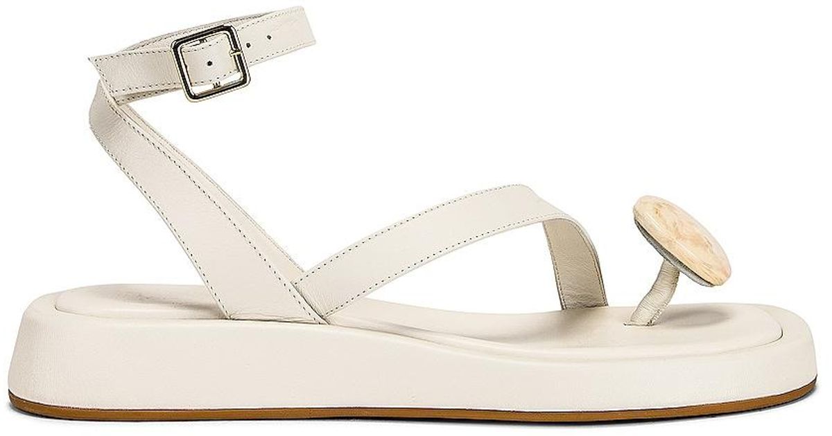 Gia Borghini Rubber X Rhw Plexi Toe Sandal in Ivory (White) | Lyst
