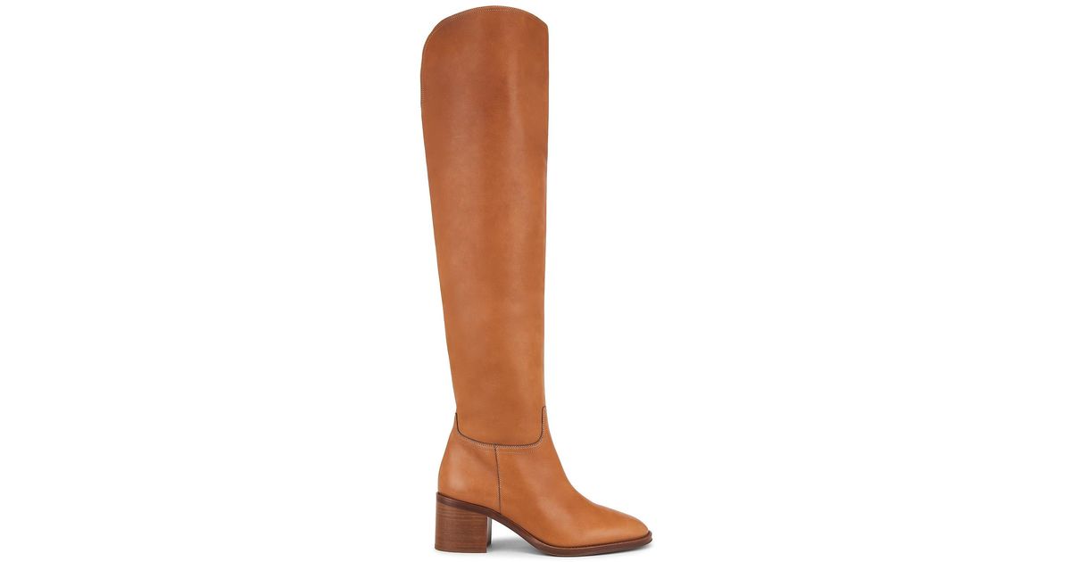 Ralph Lauren Barnet 55 Mm Calfskin Boot in Brown | Lyst
