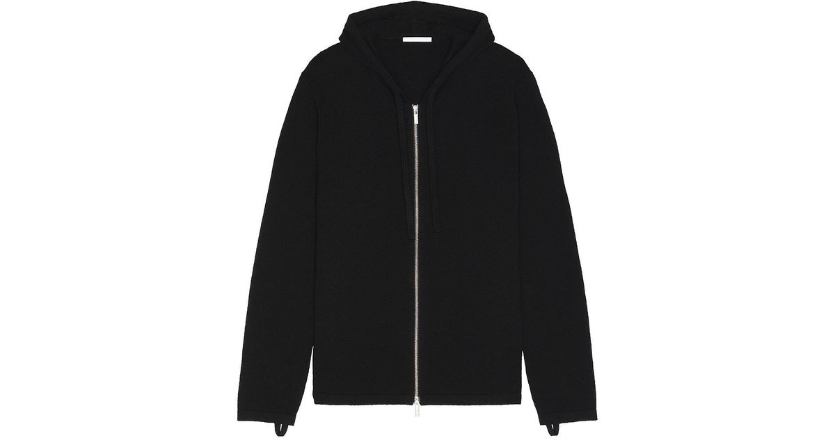 Helmut Lang Mohawk Full Zip Hoodie in Black for Men | Lyst