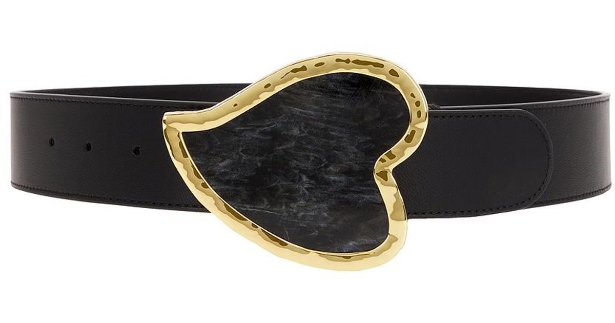 Brandon Maxwell Marble Heart Belt in Black | Lyst