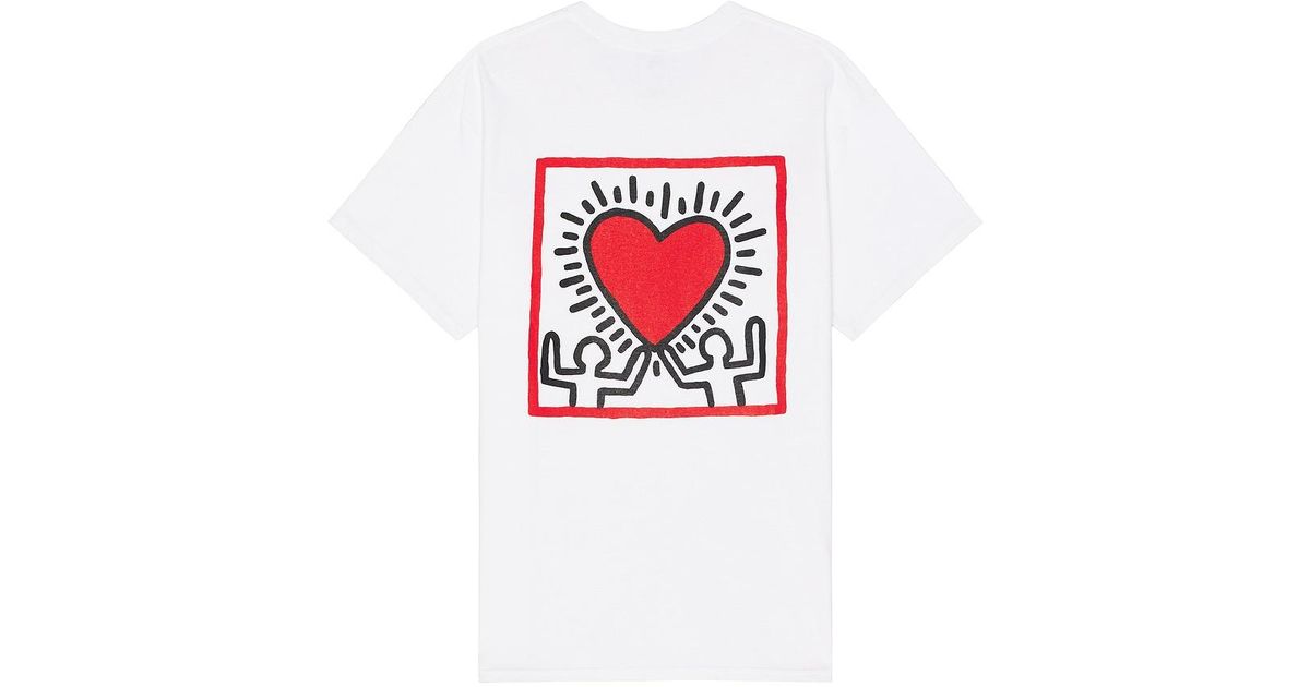 Wacko Maria Keith Haring Crew Neck Pocket T-Shirt Type-1 in Red for Men ...