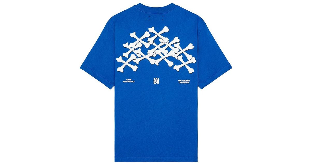 Amiri Bones Stacked Tee in Blue for Men | Lyst