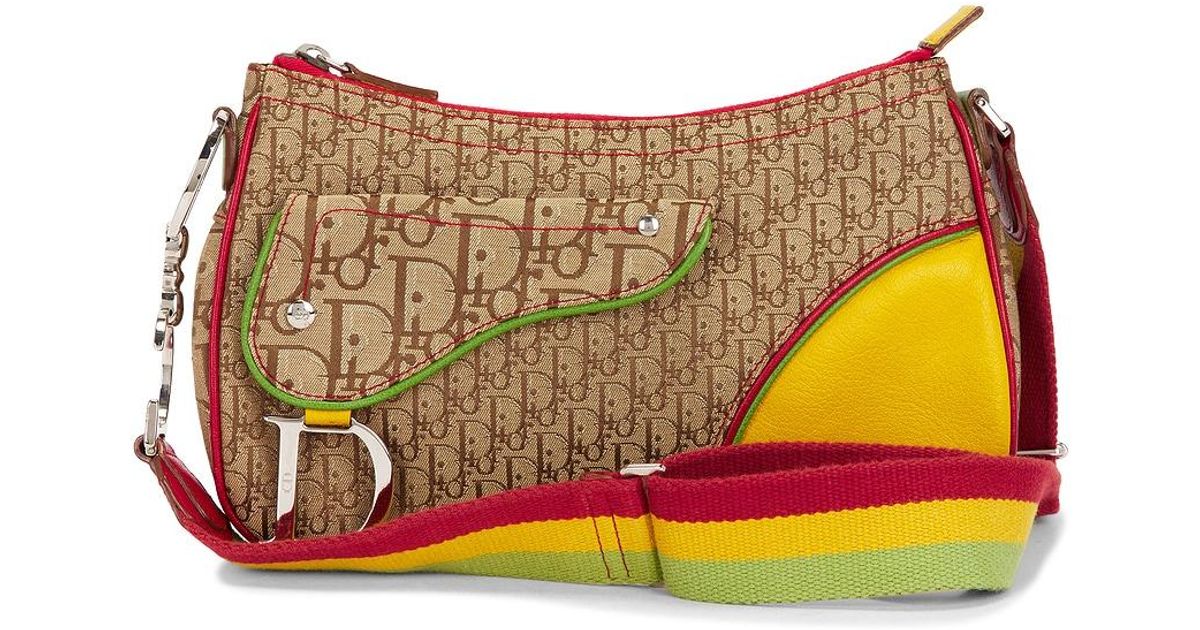 Dior Rasta Trotter Double Saddle Bag in Brown | Lyst