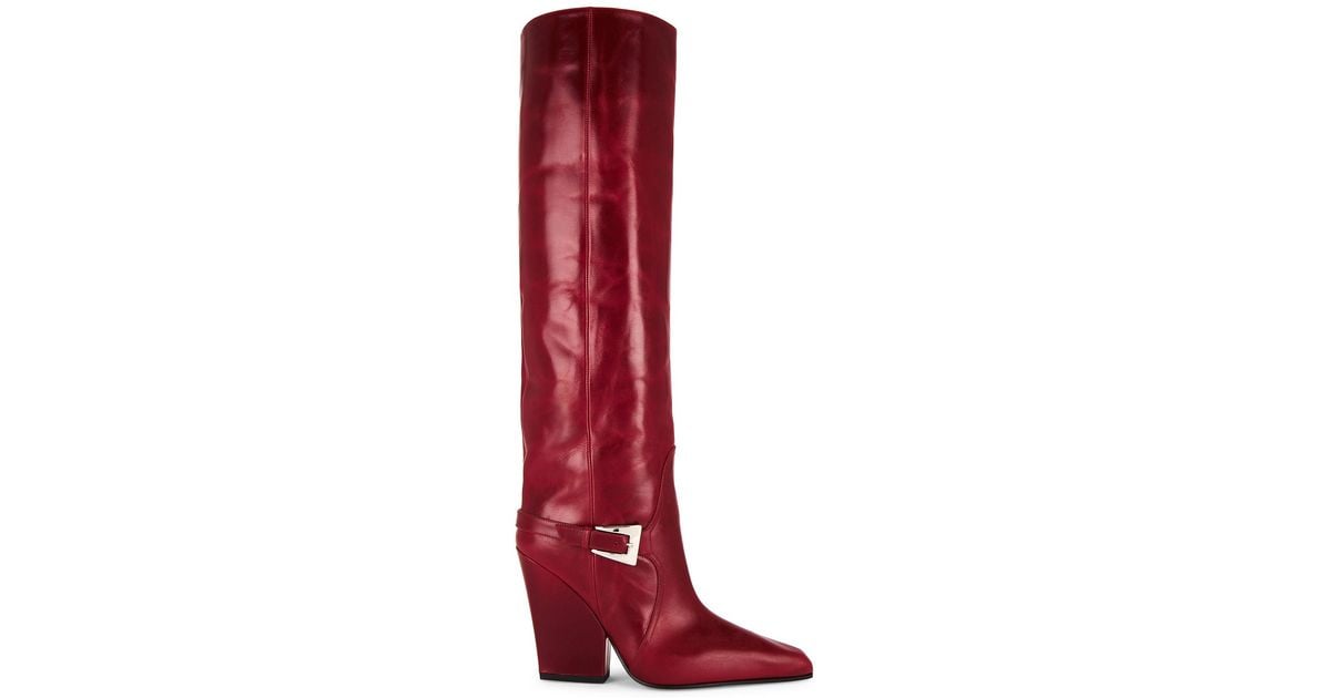 Paris Texas Jane Buckle 100 Boot in Red | Lyst