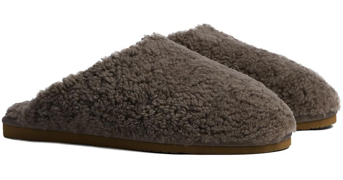 Parachute Shearling Wool Clogs in Brown | Lyst