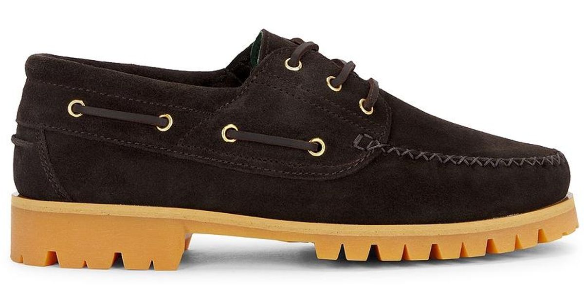 VINNY'S Aztec Boat Shoe in Black for Men | Lyst
