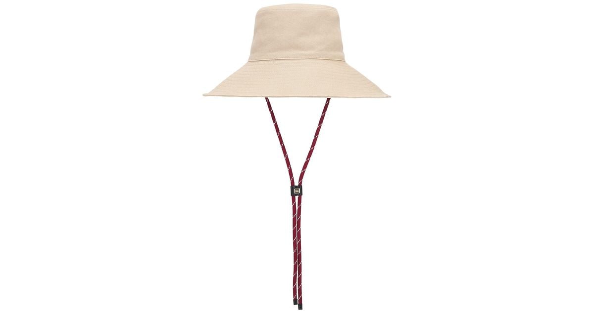 Miu Miu Wide Brim Sun Hat in White | Lyst