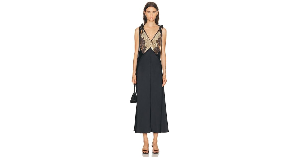LoveShackFancy Talissa Dress in Black | Lyst