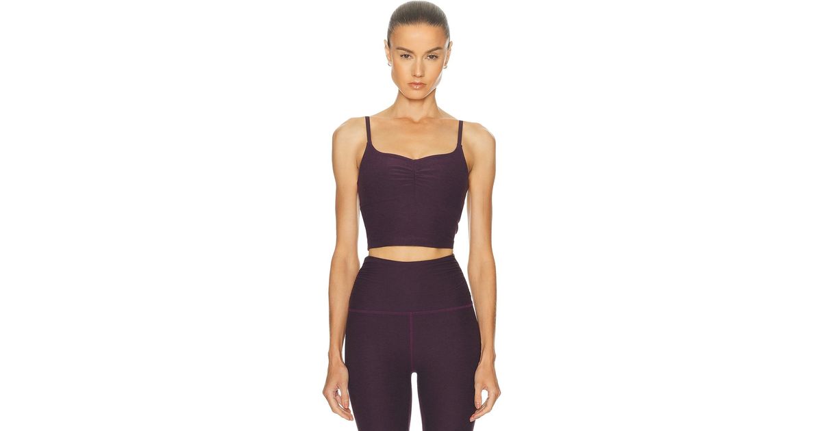 Beyond Yoga Spacedye Raised The Barre Shirred Cropped Tank Top in ...