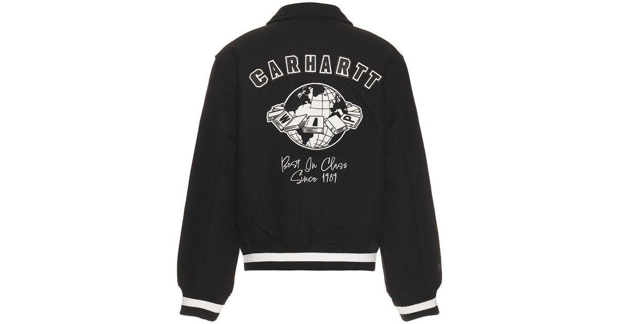 Carhartt World Class Varsity Jacket in Black for Men | Lyst